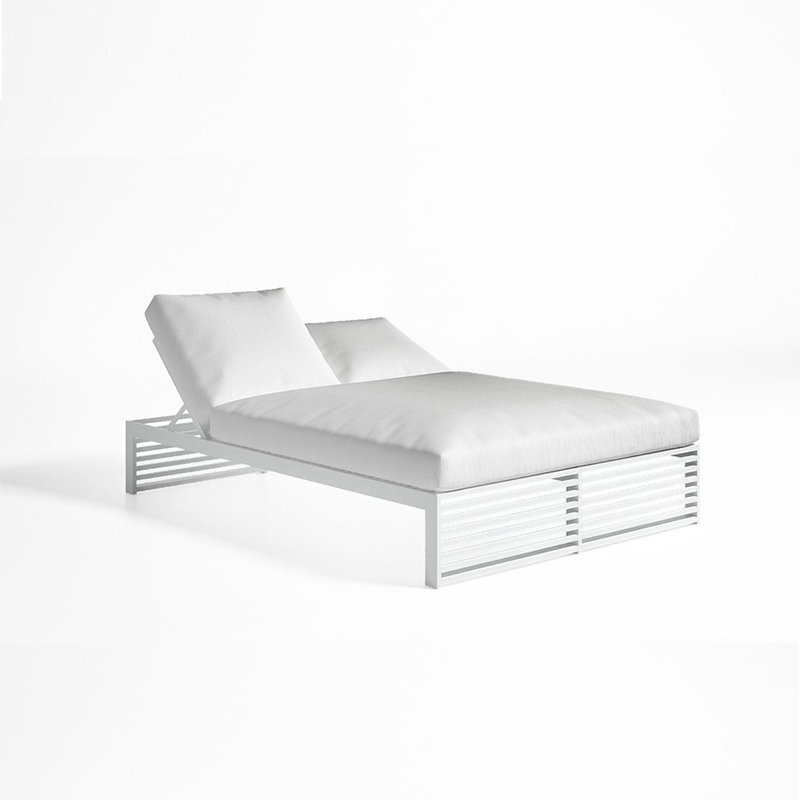 Aluminum double sun bed - Orchid Outdoor
